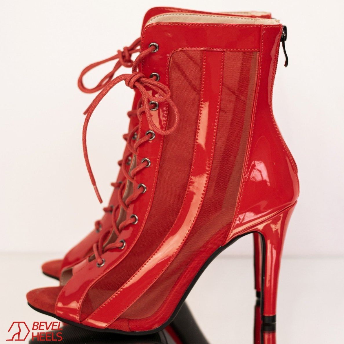 Buy Line heels, professional open-toe dance shoes made of patent ...